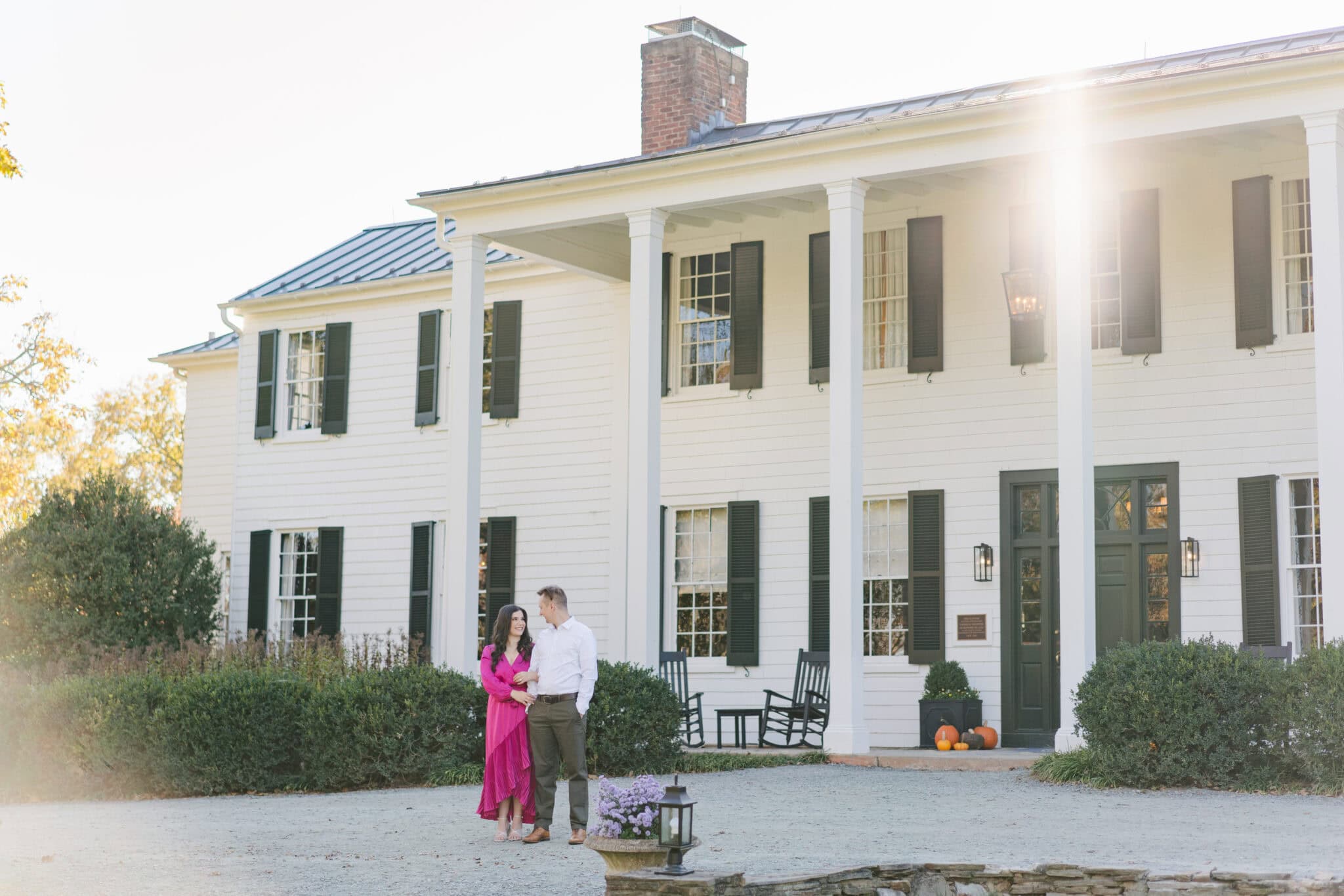Fall engagement Photos at the Clifton Inn, Charlottesville, Virginia